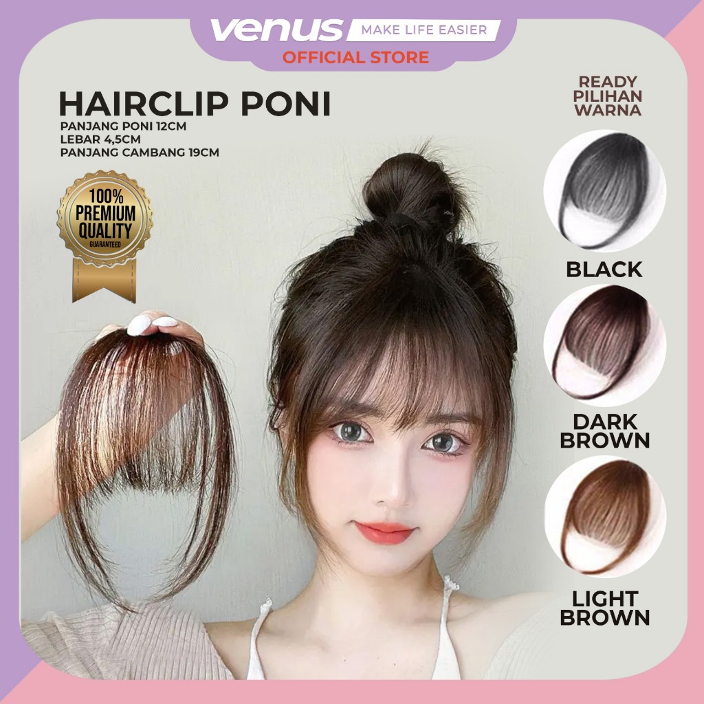 Jual VENUSJKT - Hairclip Poni Rambut Palsu Mini Bangs Klip Depan Poni ...