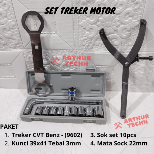 Jual PAKET Treker CVT Motor Matic Kunci 39 41 + Sok Set | Untuk Semua Motor Matic Dibawah 150cc ...