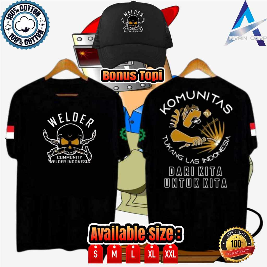 Jual KAOS WELDER KEREN WELDER COMMUNITY KOMUNITAS TUKANG LAS INDONESIA DARI KITA YUNTUK KITA ...