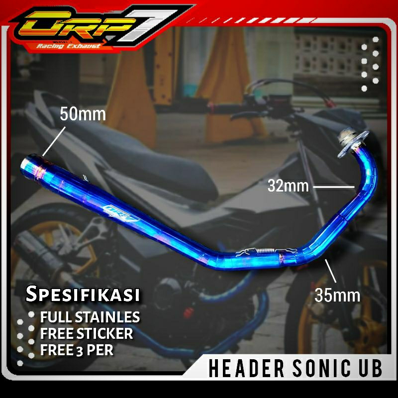 Jual Header Leheran Knalpot Honda Sonic 150 Underbone Supra GTR Full ...