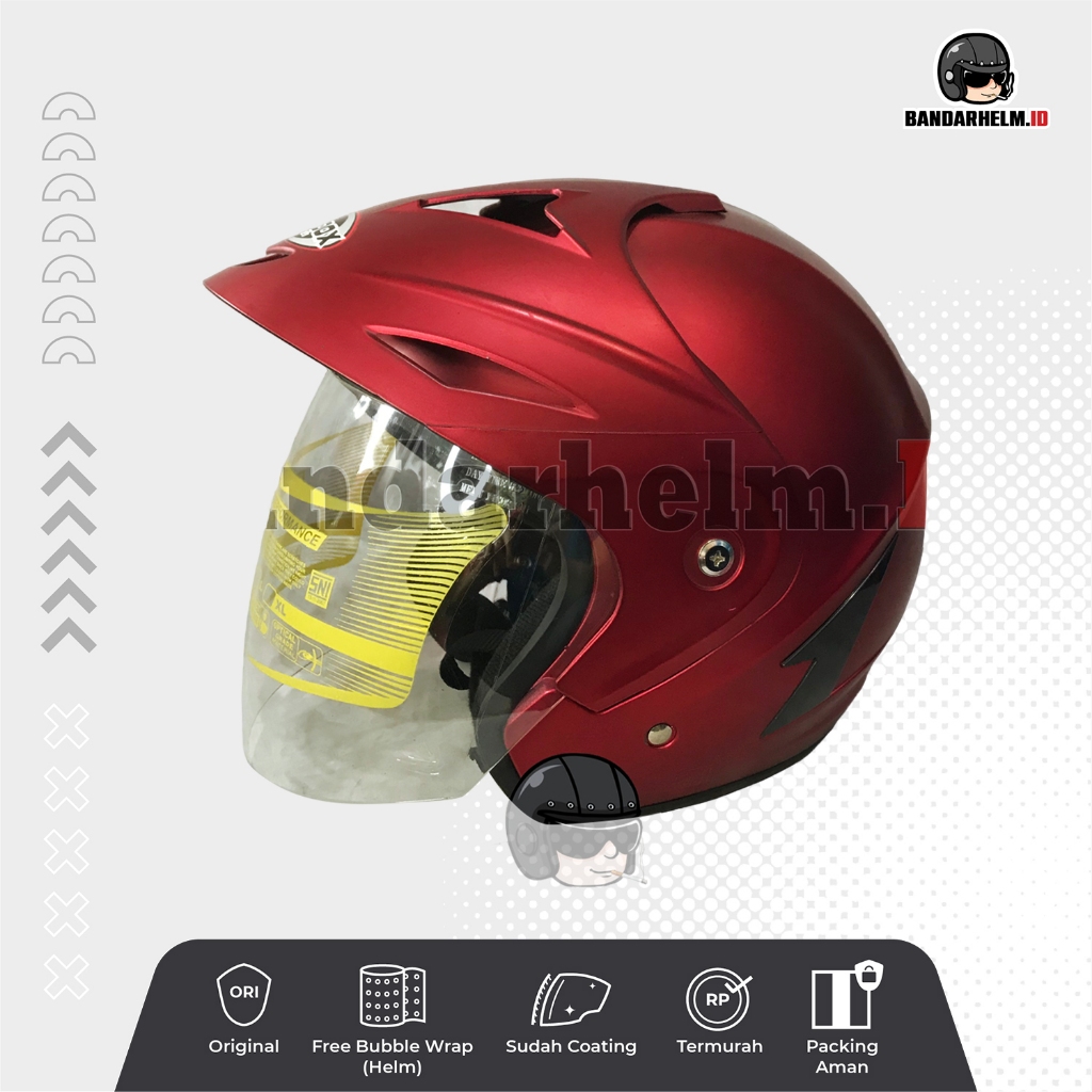 Jual Helm Ukuran Besar XXL Polos Merah | Shopee Indonesia