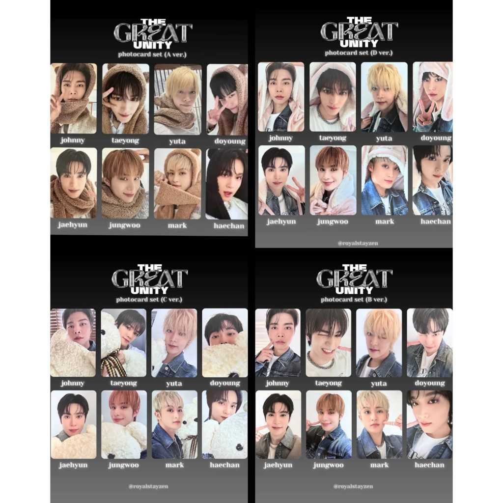Jual Photocard Official NCT 127 The Great Unity Set A B C D (Taeyong ...
