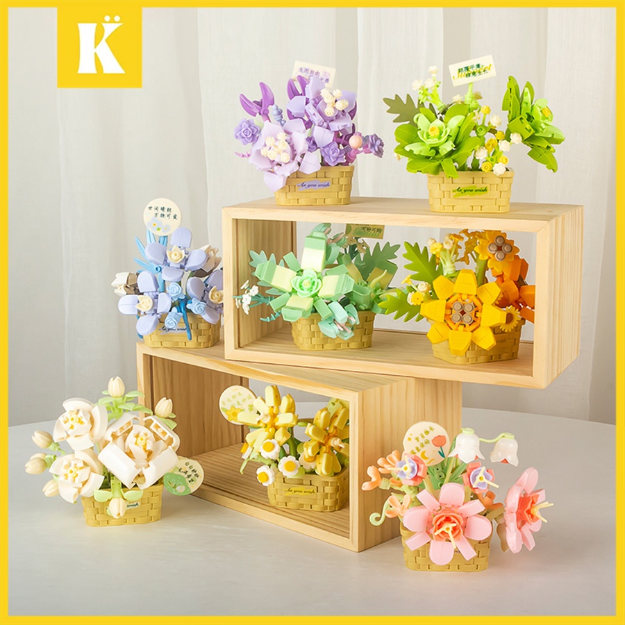 Jual Keeppley Brick Block Building Tanaman Pot Bricks Keranjang bunga ...