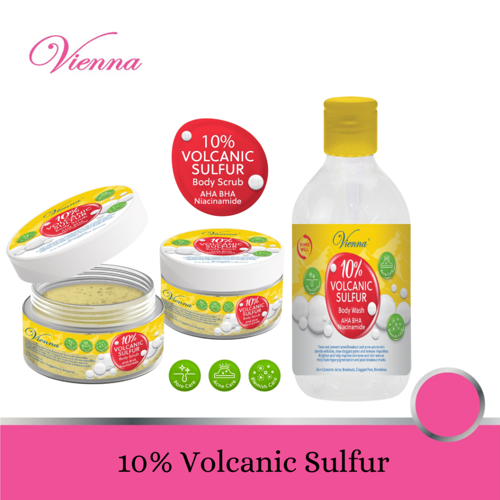 Jual VIENNA BODY SCRUB 10% VOLCANIC SULFUR | Shopee Indonesia