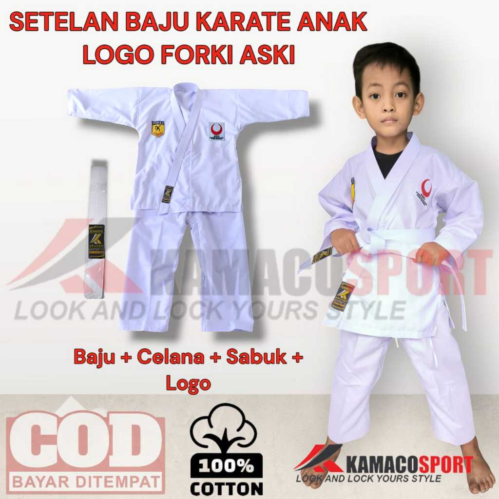 Jual Baju Karate Anak Satu Set Logo Forki ASKI | Shopee Indonesia Jual Baju Karate Anak Satu Set Logo Forki ASKI | Shopee Indonesia