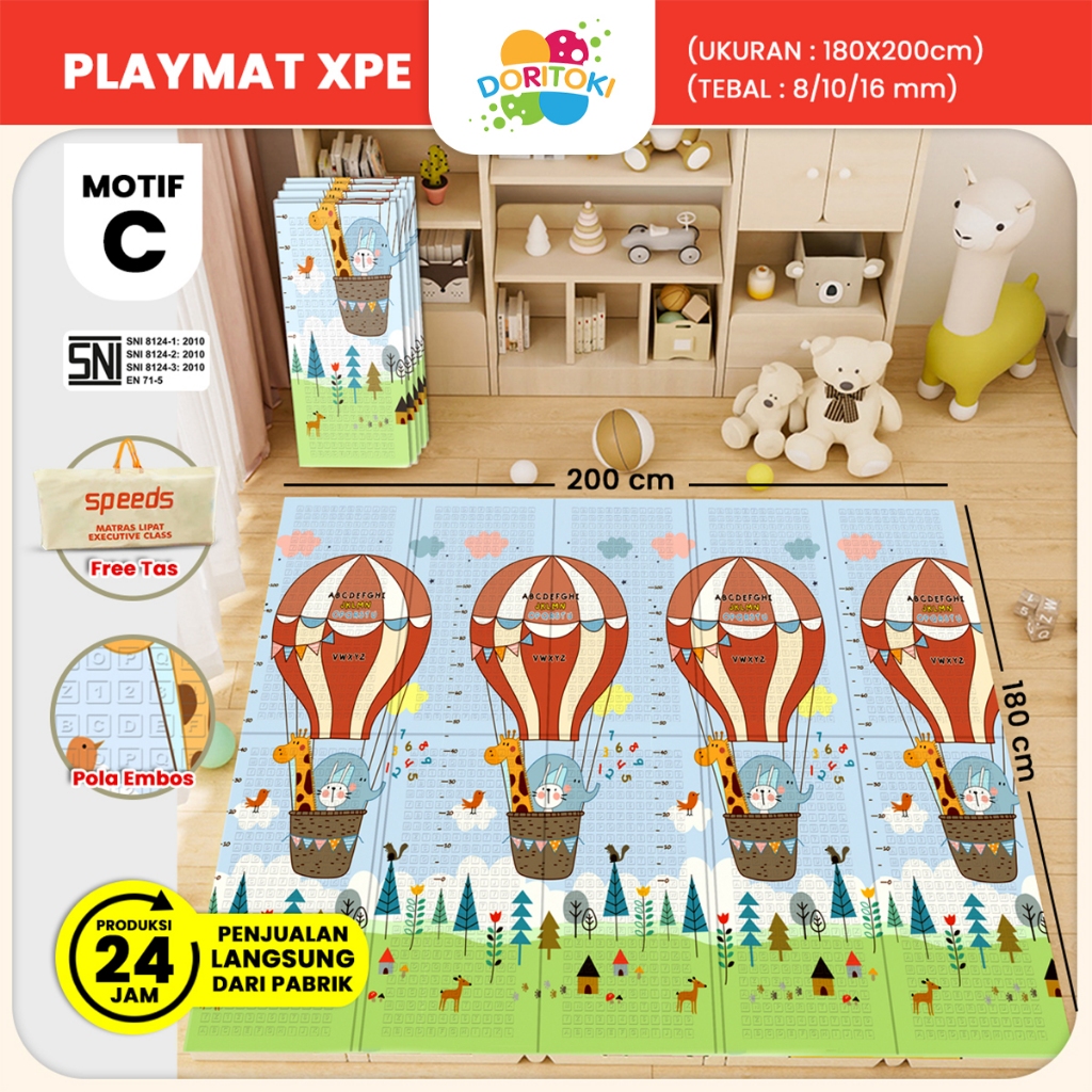Jual Doritoki SNI C Playmat Bayi Karpet Lipat Playmat Foldable Bayi ...