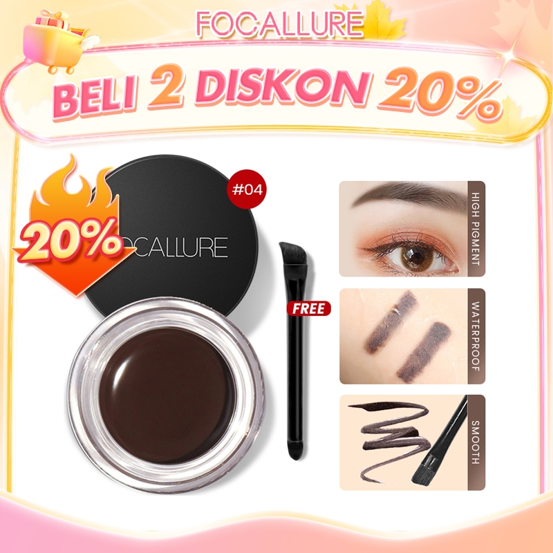 Jual FOCALLURE Waterproof Eyebrow Gel Alis Cream Pensil Alis Sikat Alis ...