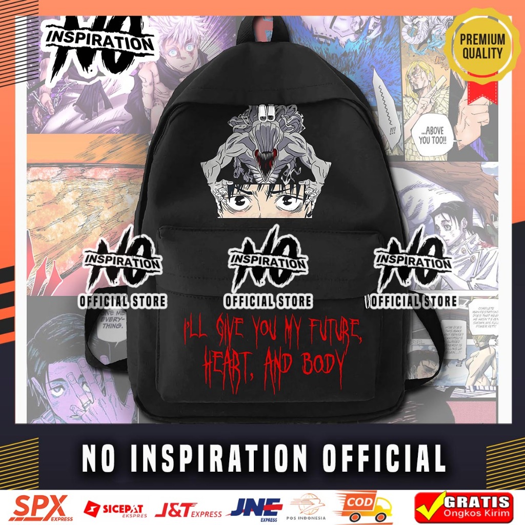Jual No Inspiration tas ransel Yuta Okkotsu jujutsu kaisen tas anime ...