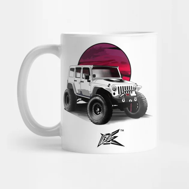 Jual jeep wrangler rubicon white Jeep Wrangler Mug Gelas | Shopee Indonesia