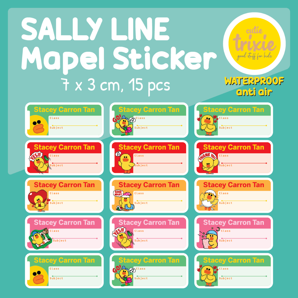 Jual Sticker Label Buku Mata Pelajaran Mapel Sally Line | Shopee Indonesia