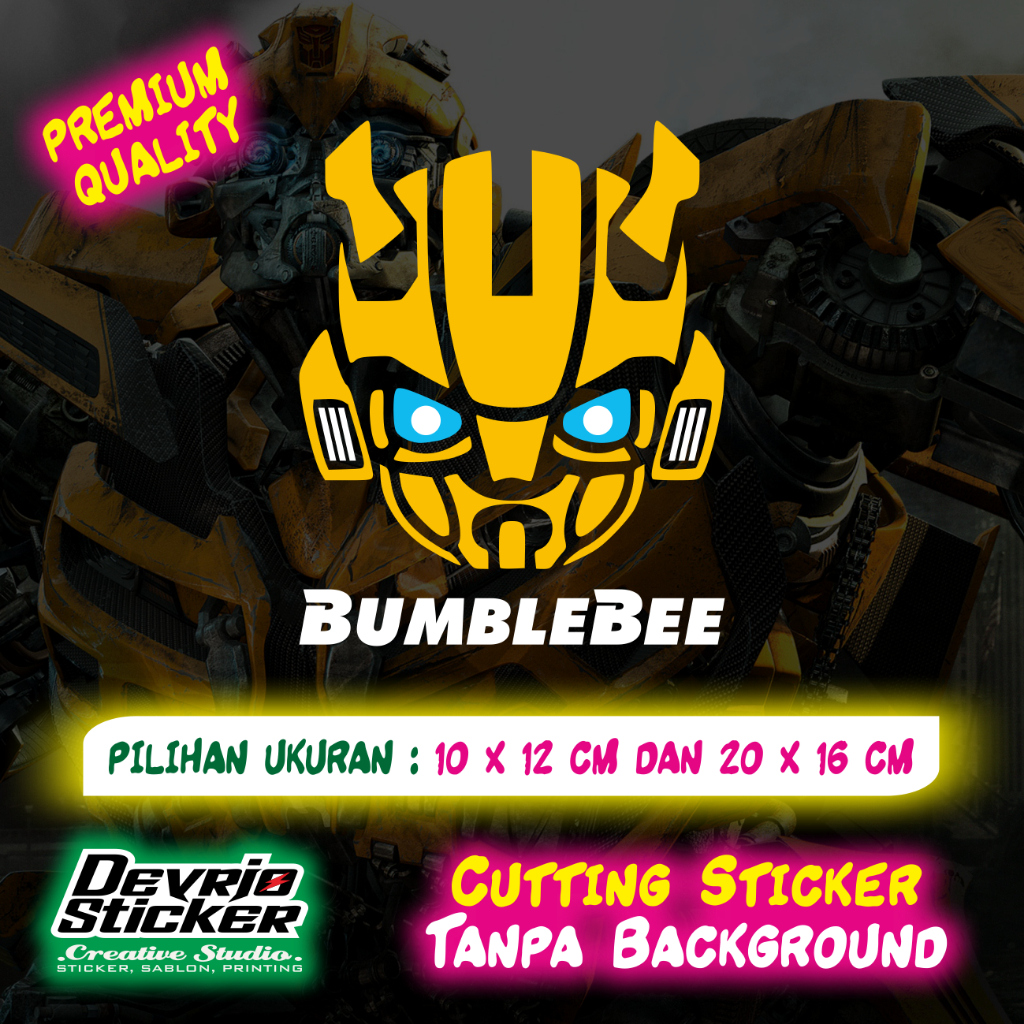 Jual Cutting Stiker Bumblebee Head Transformer Variasi Motor Mobil ...