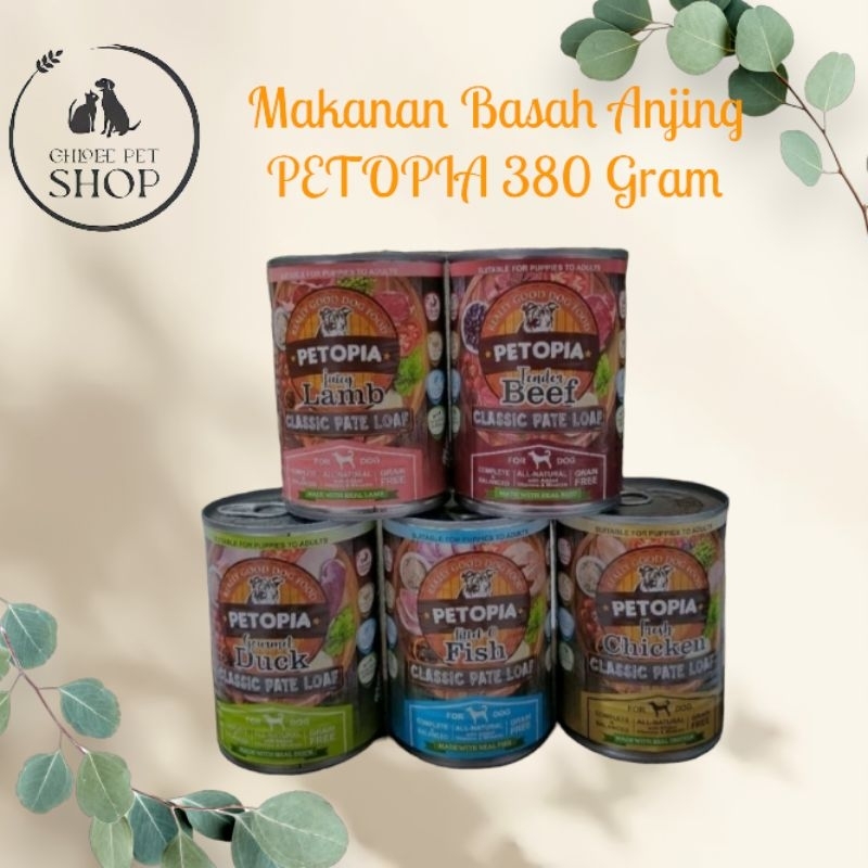 Jual PETOPIA WET DOG FOOD KALENG 380 GRAM | Shopee Indonesia