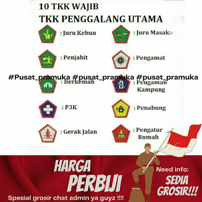 Jual Tkk wajib penggalang utama (bordir) | Shopee Indonesia