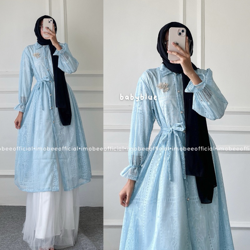 Jual ARABIAN MIDI DRESS TUNIK OUTER // MIDI DRESS LACE BRUKAT OUTER ...