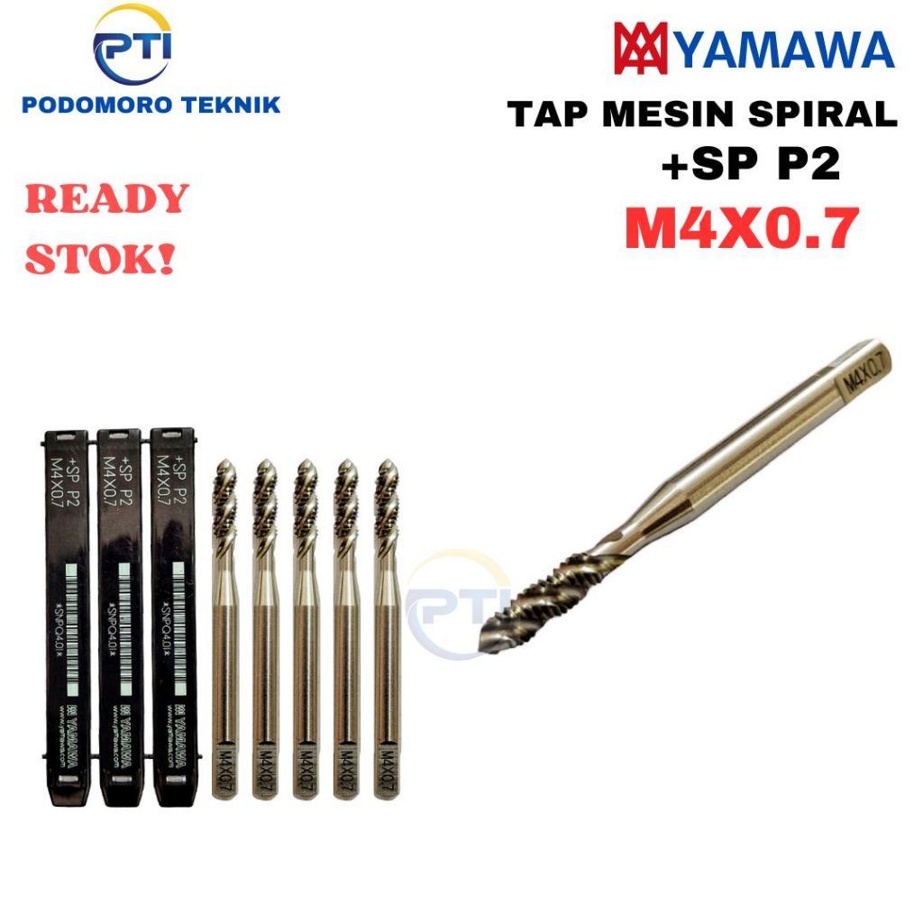 Jual Tap Mesin Yamawa +M4 x 0.7 SP P2 Tap Spiral +M4x0.7 JAPAN | Shopee Indonesia
