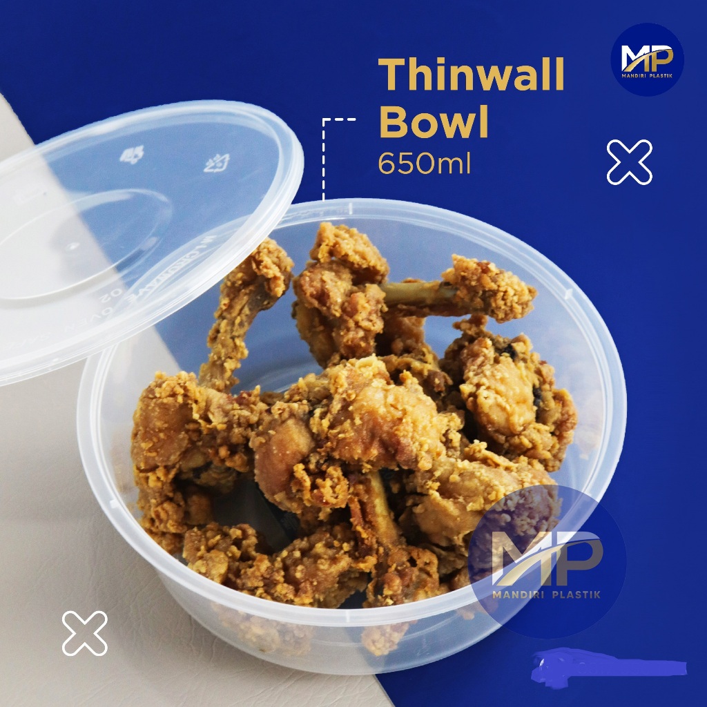 Jual Thinwall MANGKOK OTB 650ml / BOWL/ food kontainer tahan panas 650ml - 25pcs | Shopee Indonesia