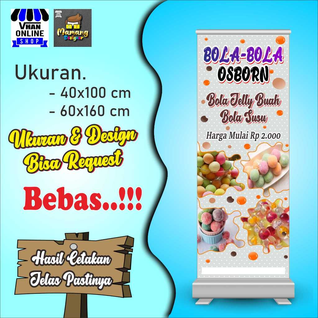 Jual Spanduk, Banner, Mmt Jualan Bola Jelly Buah dan Bola Susu, Keren ...