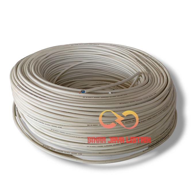 Jual [Per Meter] Kabel Listrik Tembaga NYM 2x1,5 SNI Original putih | Shopee Indonesia