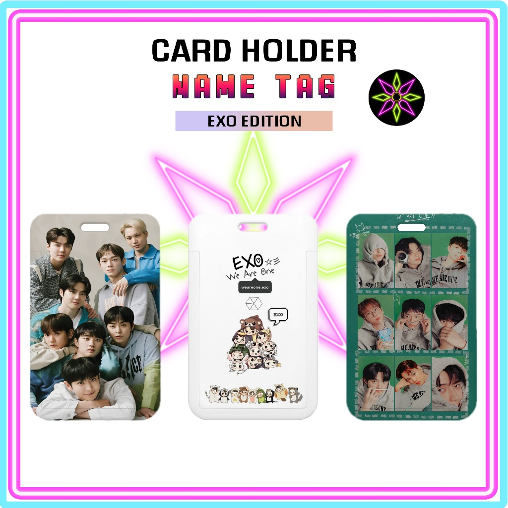 Jual Hikari Print ID Card Holder EXO Edition Nametag Tanpa Tali Card ...