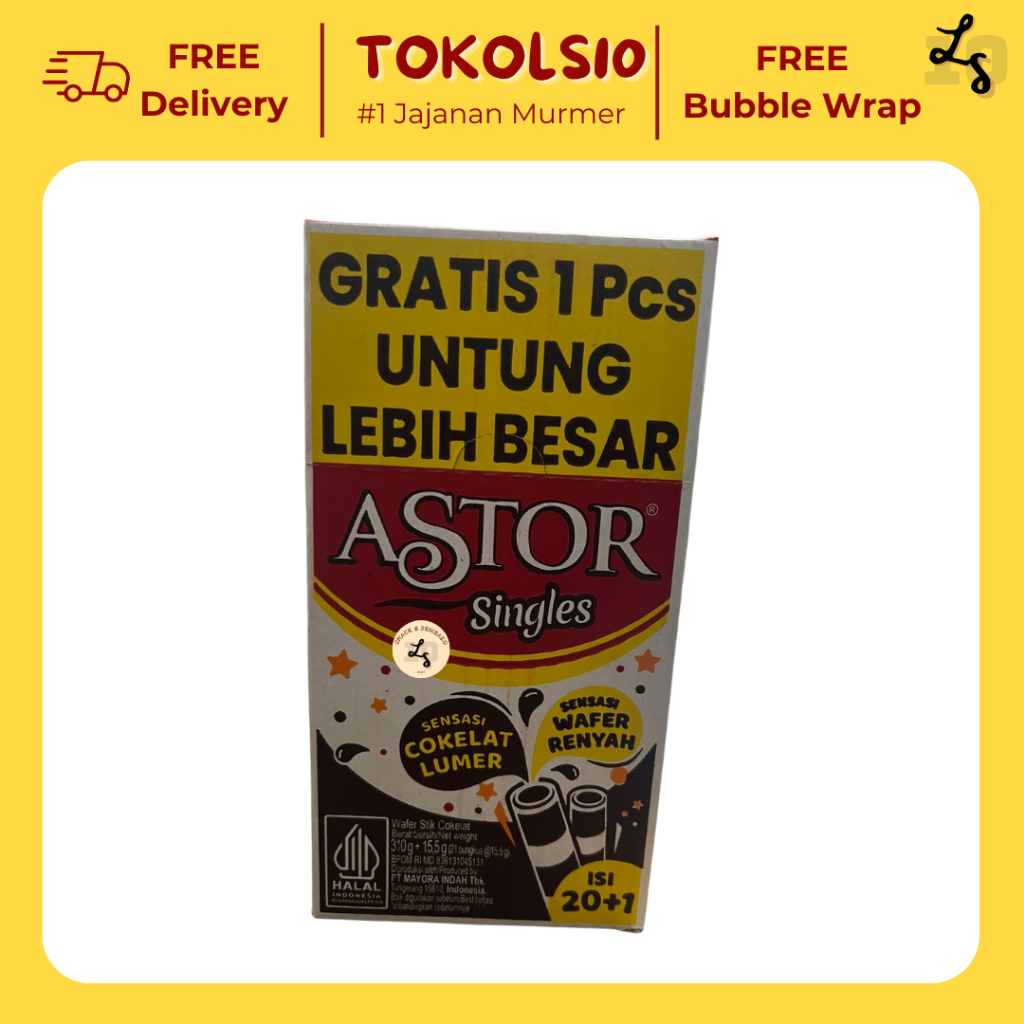 Jual Astor Singles Mayora 1 Pack Isi 20 pcs @15.5 gr | Shopee Indonesia