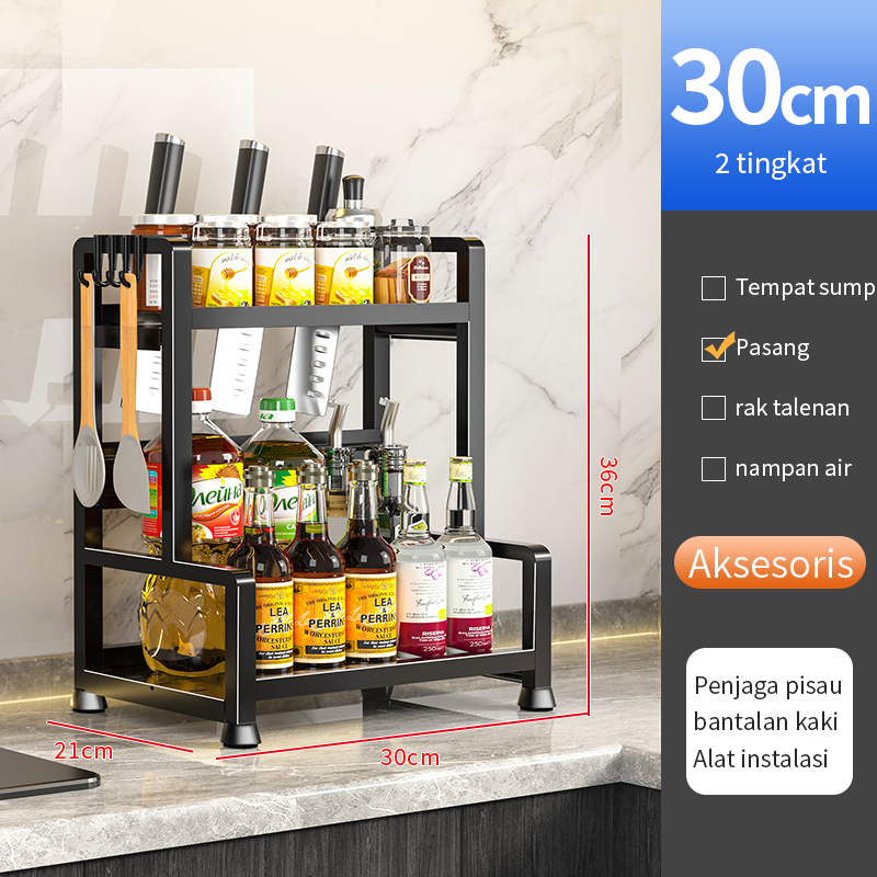 Jual Rak Bumbu Dapur Stainless Steel Rak Dapur Serbaguna | Shopee Indonesia