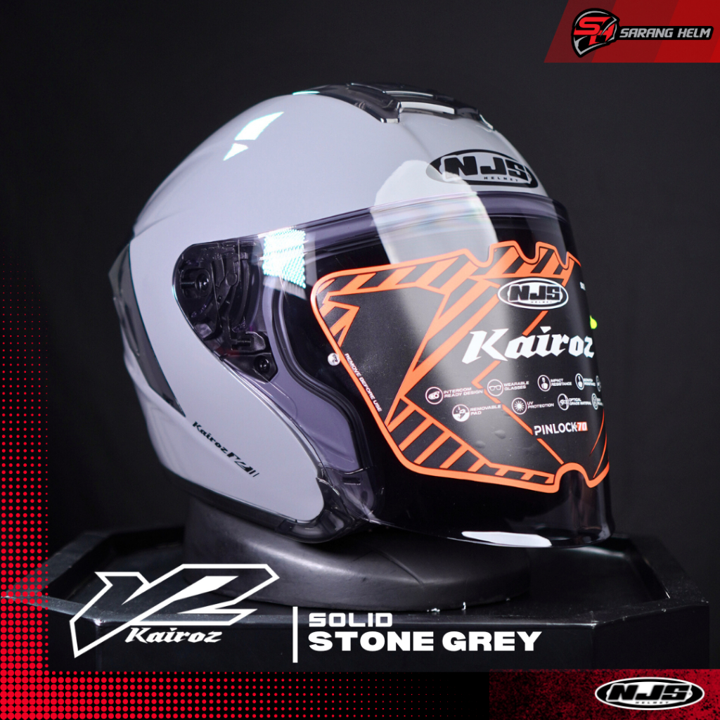 Jual NJS Kairoz Solid V2 - Helm Half Face | Kairoz V2 Polos | Kairoz ...