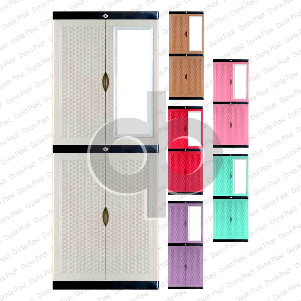 Jual Lemari plastik 4 susun mini tingkat rak gantung pakaian kabinet ...