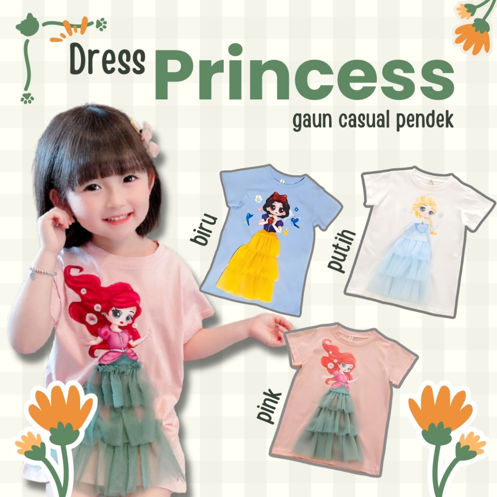 Jual [Little Dream Official] 1-9 Tahun Dress disnylong Kaos Anak ...