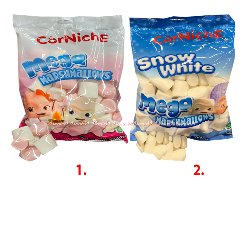 Jual Corniche 300gr Mega Marshmallows Snow White Halal Cornice Permen ...