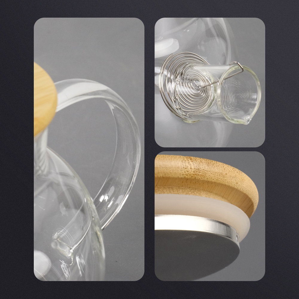 Jual One Two Cups Teko Pitcher Teh Chinese Teapot Glass Tahan Panas Api 1L | Shopee Indonesia