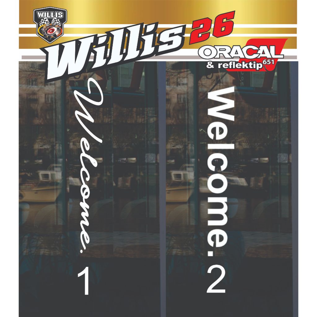 Jual Stiker Tulisan Welcome Kaca dan Dinding Cutting Sticker 180 CM ...