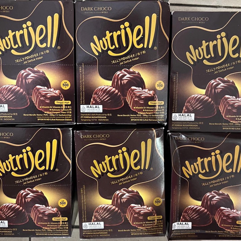 Jual Nutrijell Dark Choco 24gr PER BOX (12 pcs) | Shopee Indonesia