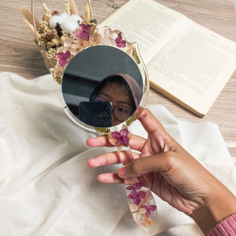Jual Sofia-Purple Flower Cermin Resin Handmirror | Shopee Indonesia