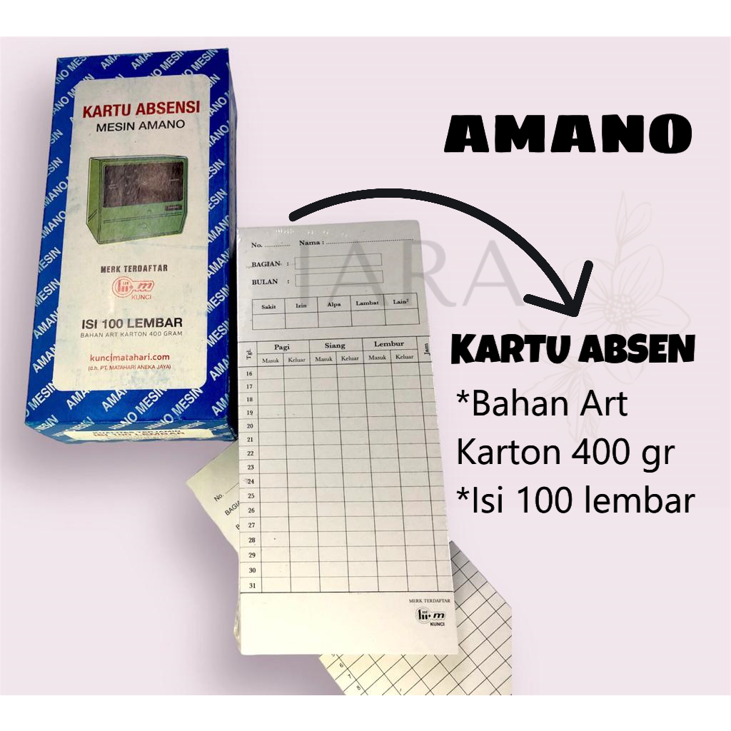 Jual KARTU ABSEN AMANO | Shopee Indonesia
