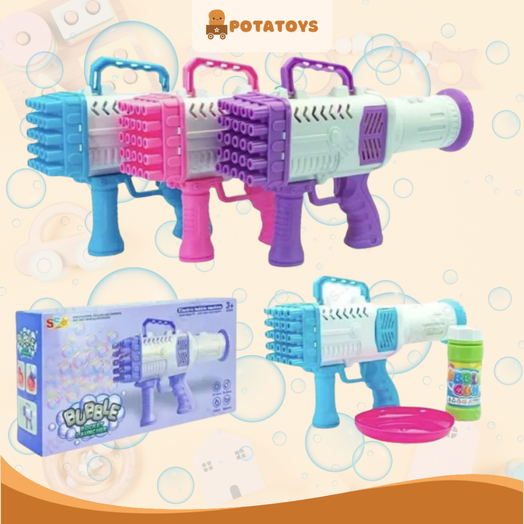 Jual [ POTATOYS ] Mainan Bubble Gun Bazoka 25 Hole / Rocket Launcher ...