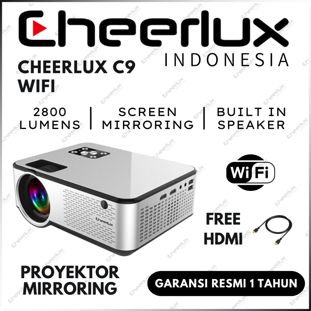 Jual CHEERLUX INDONESIA | Proyektor Cheerlux C9 Ultimate 3200 Lumens ...