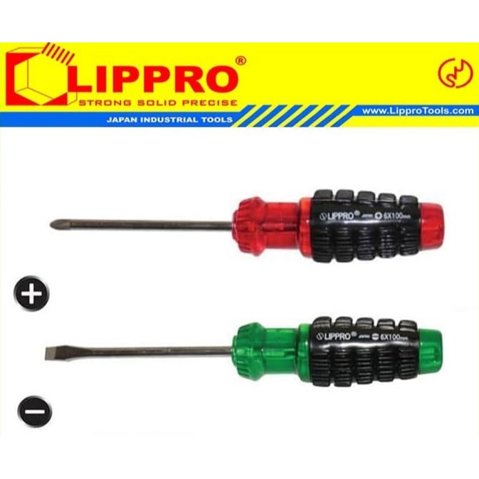 Jual LIPRO OBENG RUBBER HANDLE / OBENG PLAT (-) / OBENG BUNGA ...