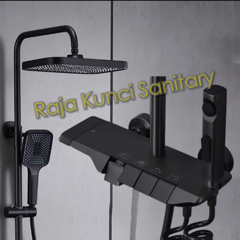 Jual Shower Tiang Piano Hitam PROMO/Shower Tiang Kamar Mandi 4 Dalam 1 ...