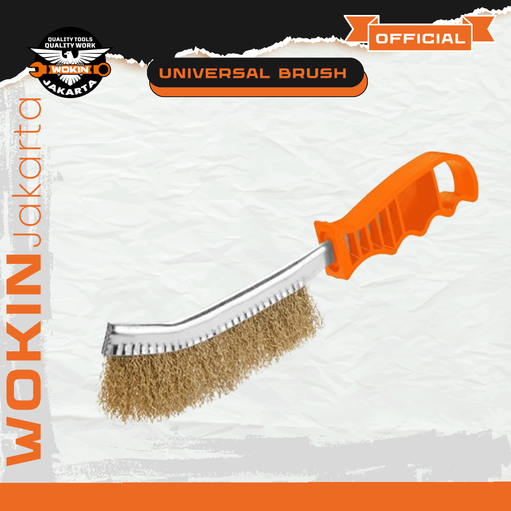 Jual Universal Brush | Sikat Kawat Baja Kuningan Wokin | Sikat Baja Serbaguna | Shopee Indonesia