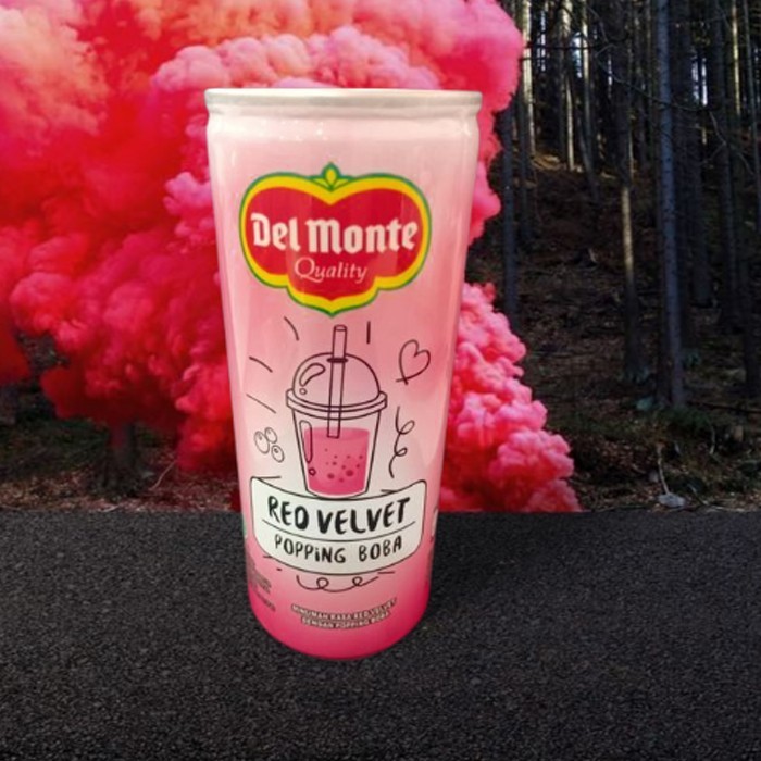 Jual Ready To Drink Delmonte Red Velvet Popping Boba 240 ml | Shopee ...