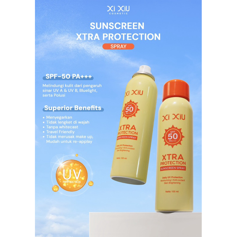 Jual XI XIU SUNSCREEN XTRA PROTECTION SPRAY SPF 50 PA+++/100 ml(SEMPROT ...