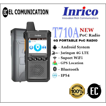Jual HT PoC Inrico T710A T 7010A T 710 A 4G LTE, GPS, Suport WiFi ORI ...