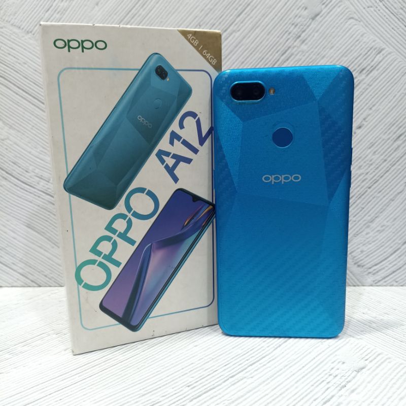 Jual Oppo A12 4/64 GB Handphone Second Bekas Fullset | Shopee Indonesia