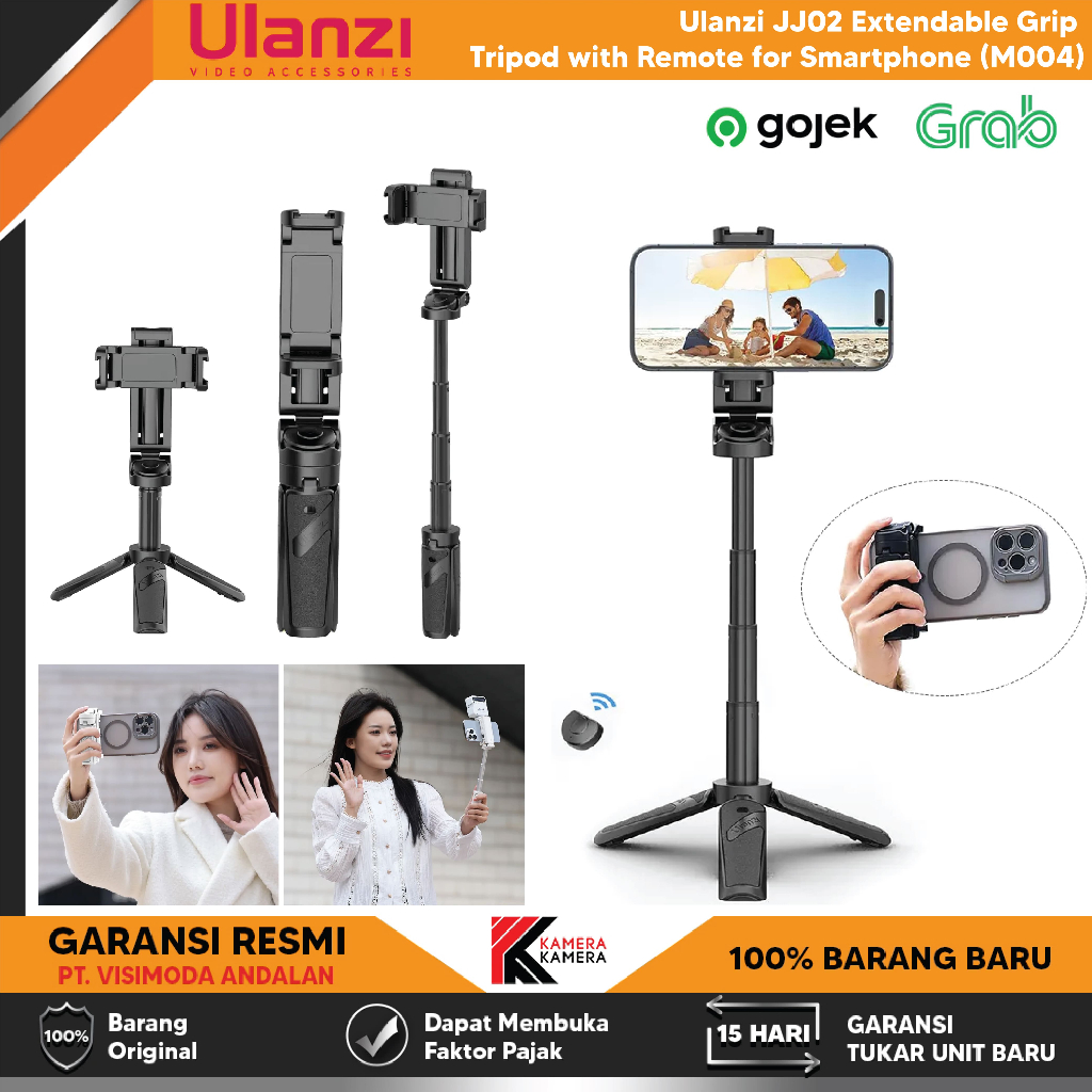 Jual Ulanzi JJ02 Extendable Grip Tripod with Remote for Smartphone ...