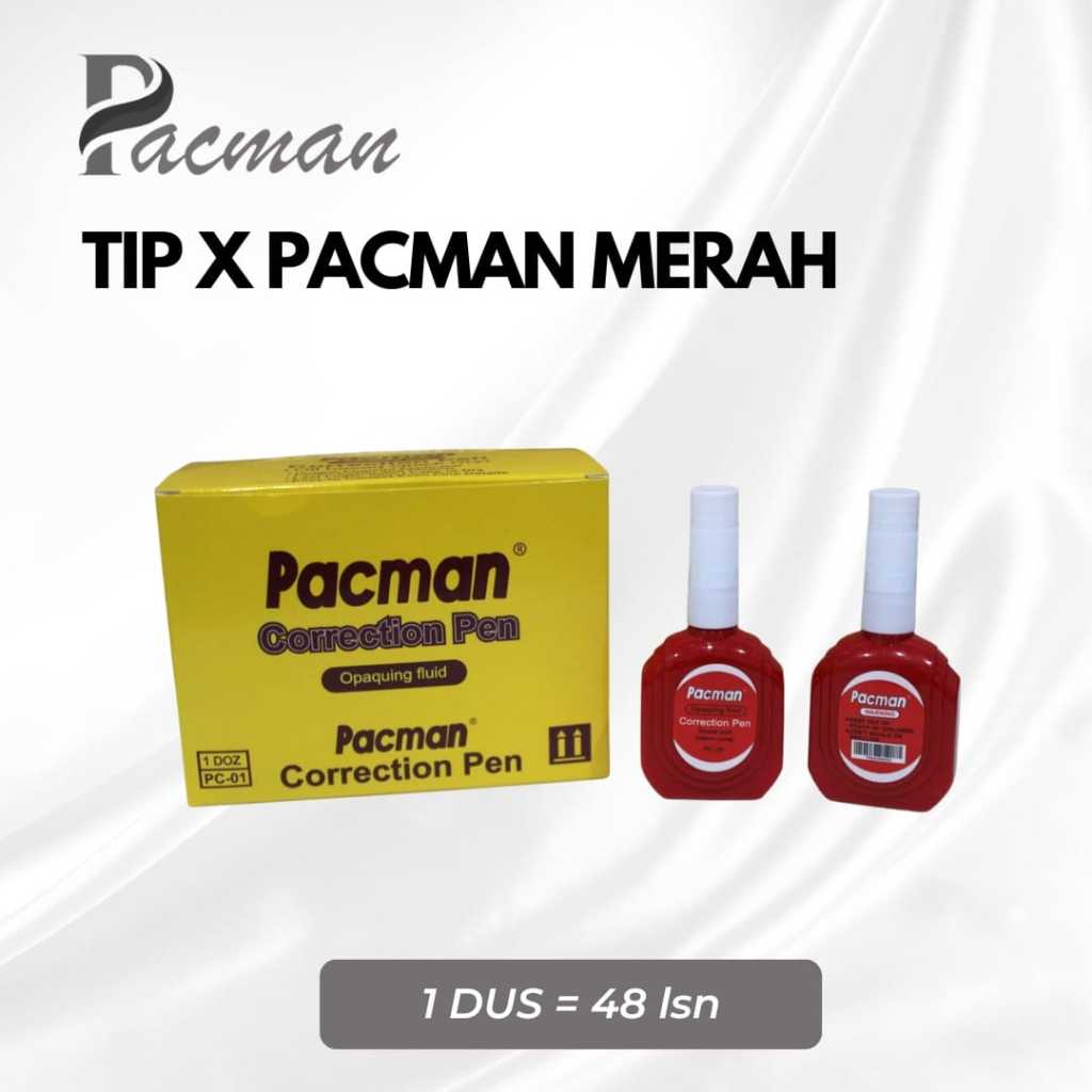 Jual Correction Tape / Tipe X MERAH CAIR MERK PACMAN | Shopee Indonesia