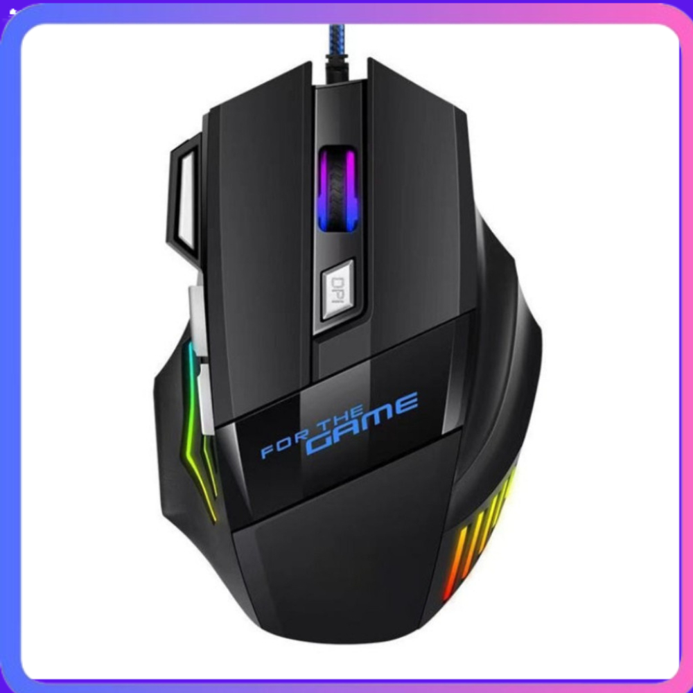 Jual Mouse Gamer RGB Mice X7 Silent Mause With Backlight Cable For PC Laptop YXLM 7 Keys LED ...