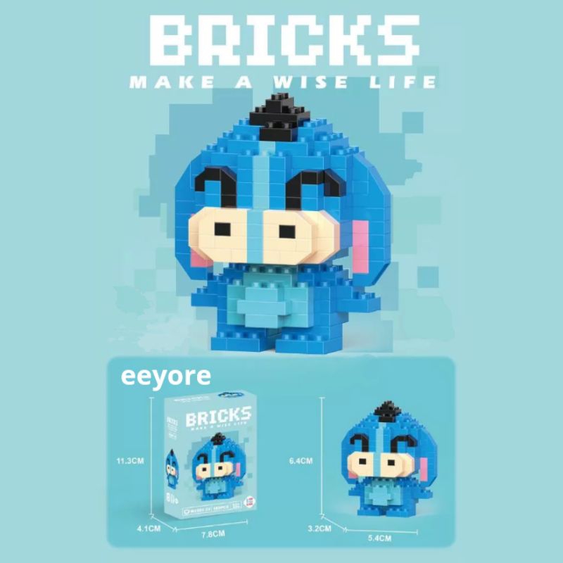 Jual Bricks Toys Karakter Kartun Balok Puzzle Mini Karakter Mainan Anak ...