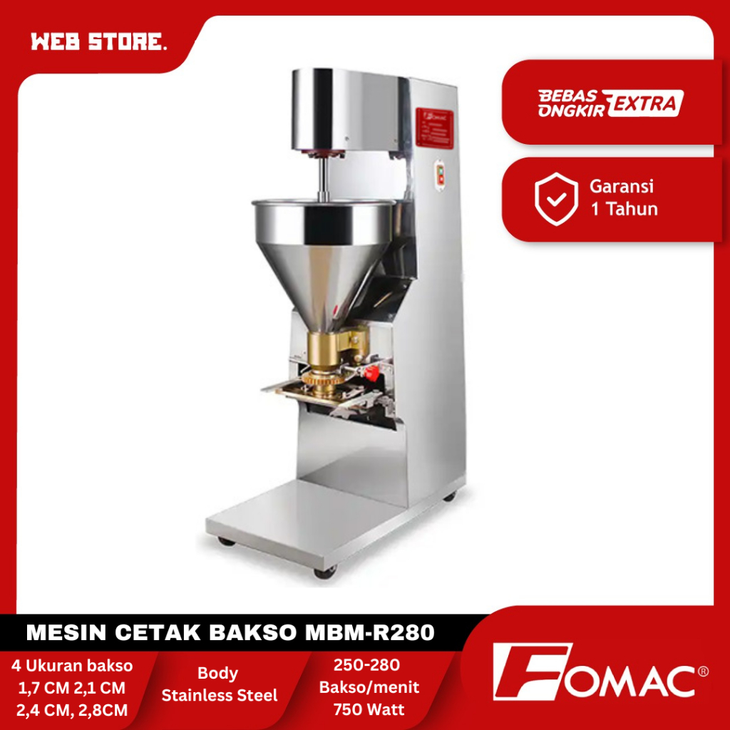 Jual FOMAC Mesin Cetak Bakso Pencetak Bakso Pentol Meat Ball Maker MBM-R280 | Shopee Indonesia