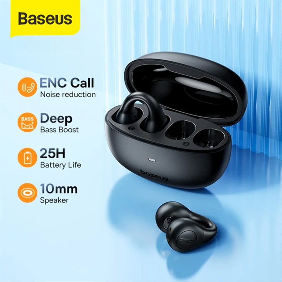 Jual BASEUS AIRGO AS01 TRUE WIRELESS BLUETOOTH EARPHONE TWS OPEN EAR ...