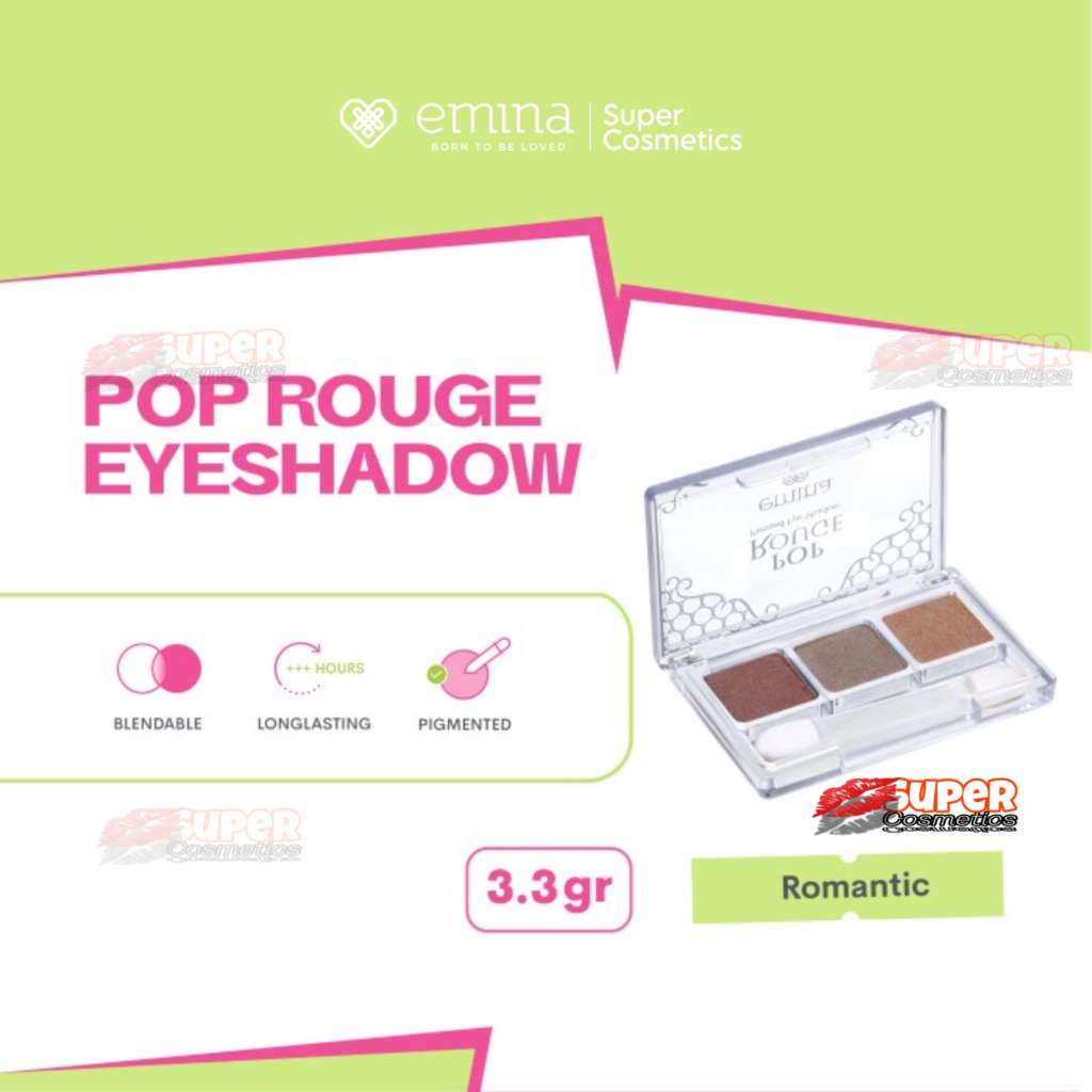 Jual EMINA POP ROUGE PRESSED EYESHADOW 3,3gr | Shopee Indonesia